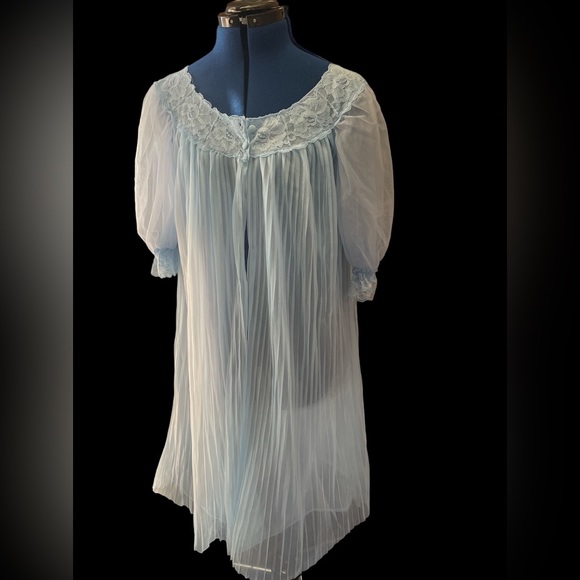 Intimates & Sleepwear | Vintage Powder Blue Chiffon Robelingerie | Poshmark